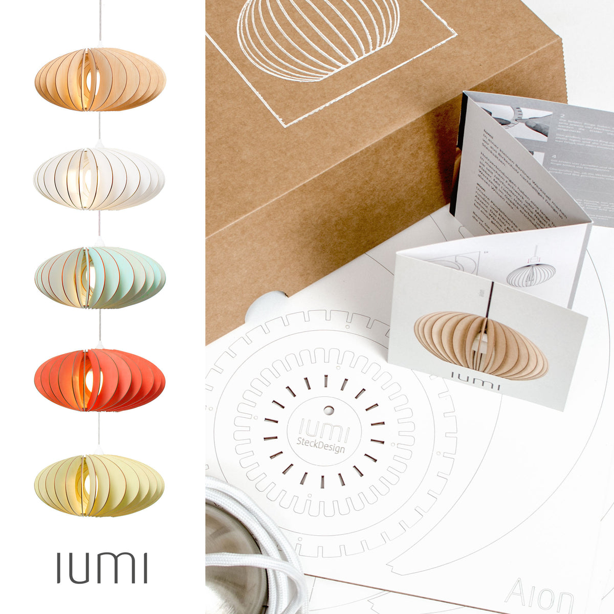 NEFI Wood Pendant Light - D40Studio